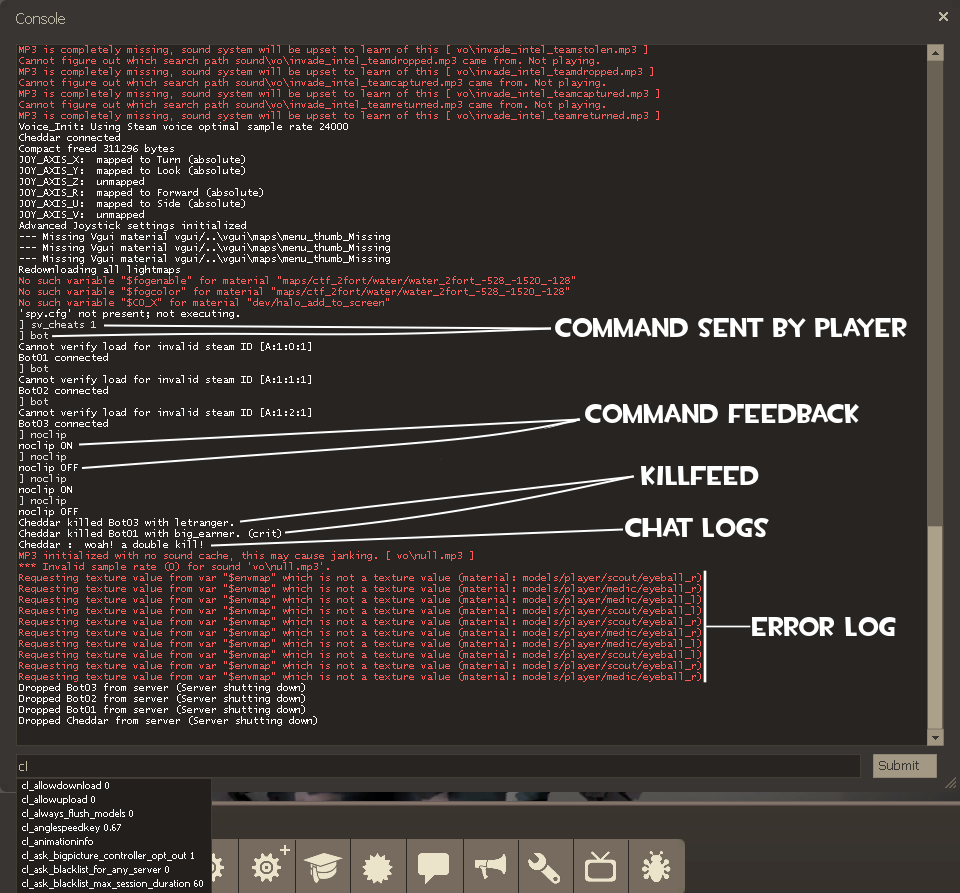 File Developer Console png Official TF2 Wiki Official Team Fortress