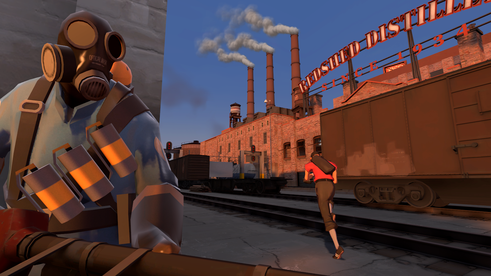 Scout with a stock shotgun. : r/tf2